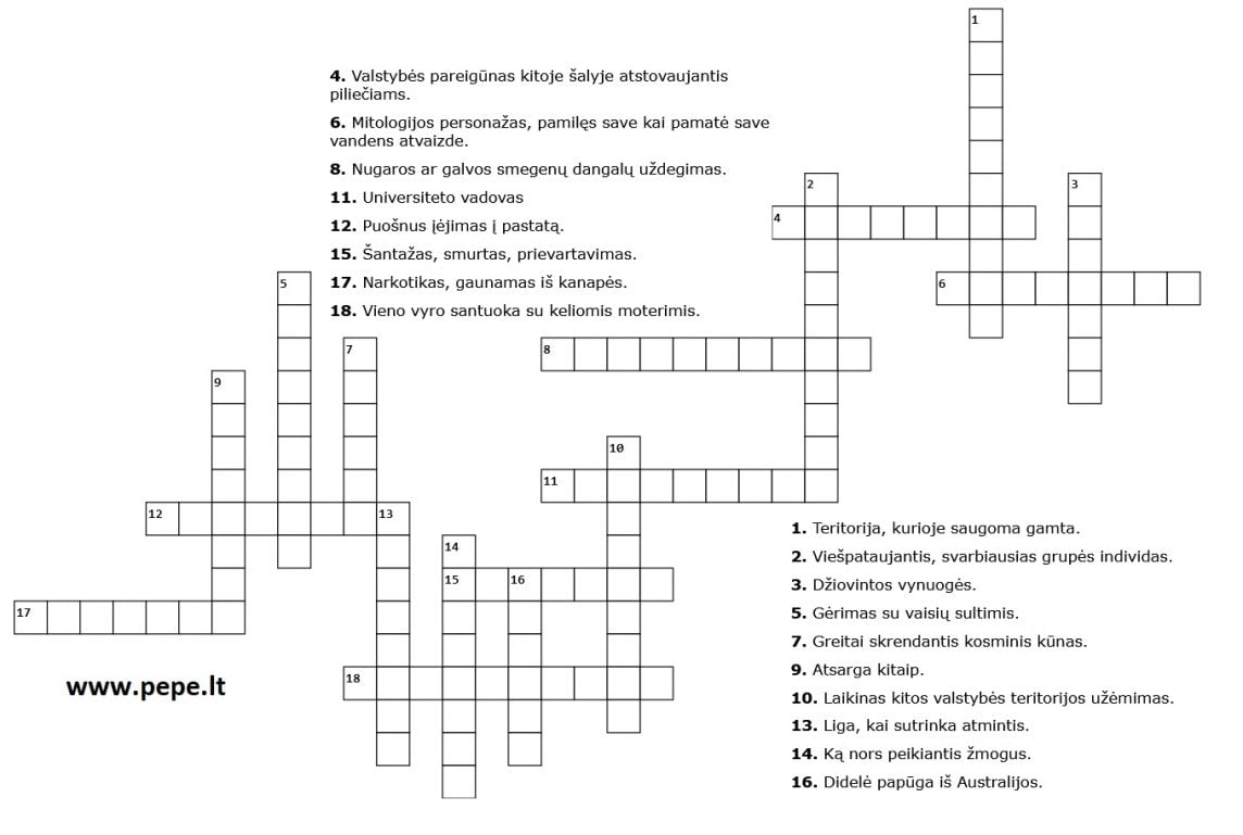 Kryžiažodžiai vaikams 🕸 – PEPE.LT