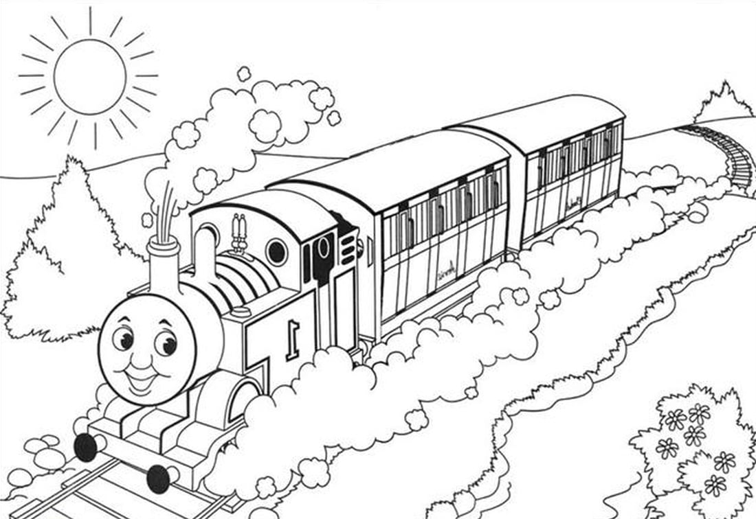 Thomas kereta untuk mewarnai 🚂 - PEPE.LT