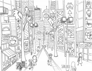 Gradske kuće bojanka 🏬 – PEPE