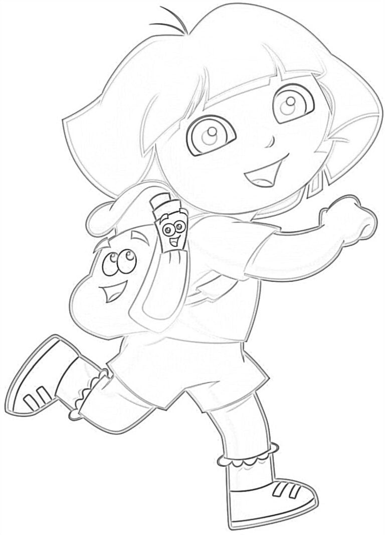 Dora desene de colorat 👧🏼 – PEPE.LT