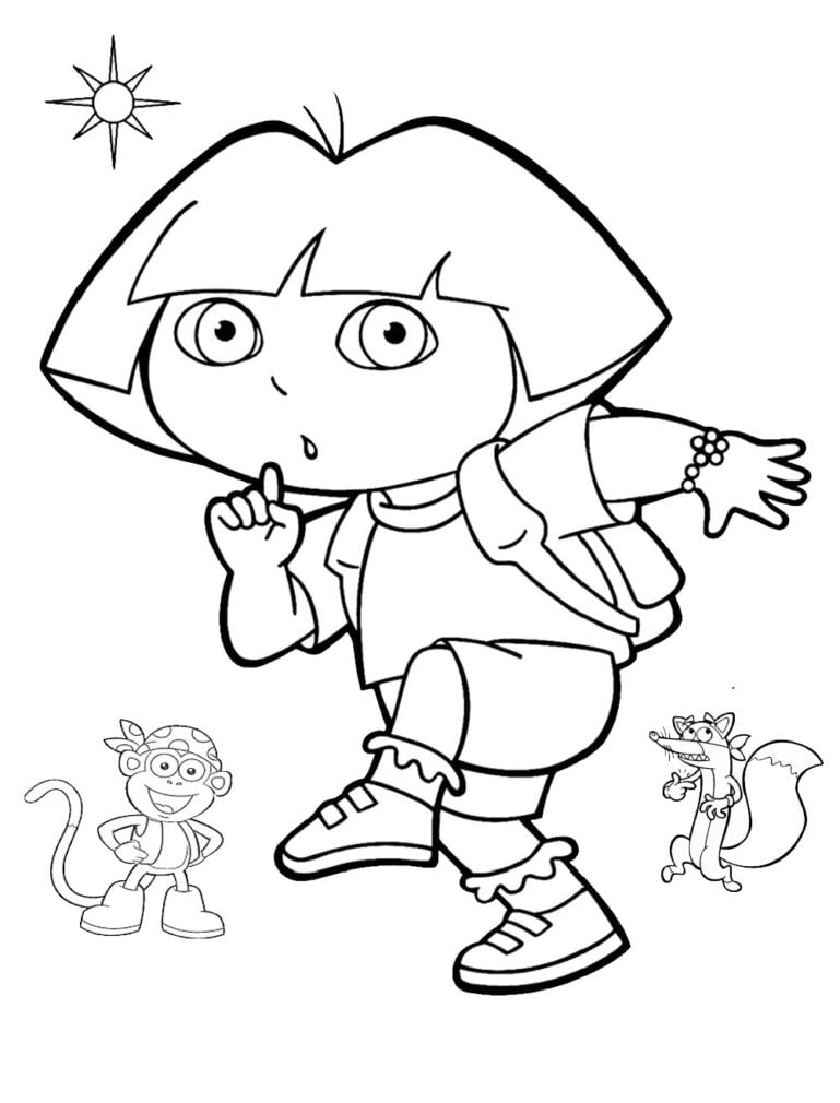 Dora desene de colorat 👧🏼 – PEPE.LT