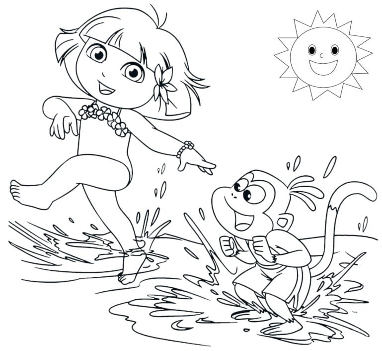 Dibujos de Dora para colorear 👧🏼 – PEPE.LT