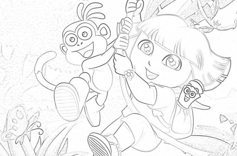 Dora desene de colorat 👧🏼 – PEPE.LT