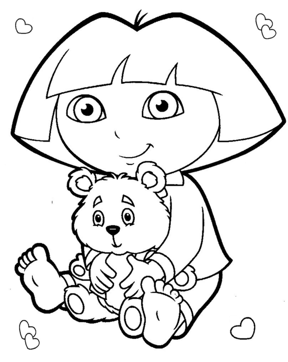 Dora desene de colorat 👧🏼 – PEPE.LT