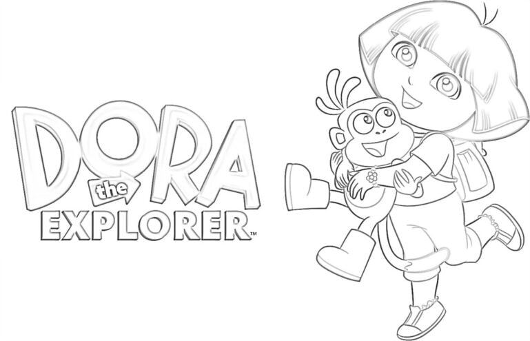 Dibujos de Dora para colorear 👧🏼 – PEPE.LT
