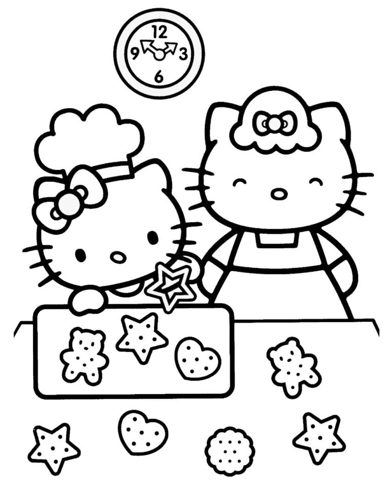 Hello Kitty pentru colorare 🎀 – PEPE.LT