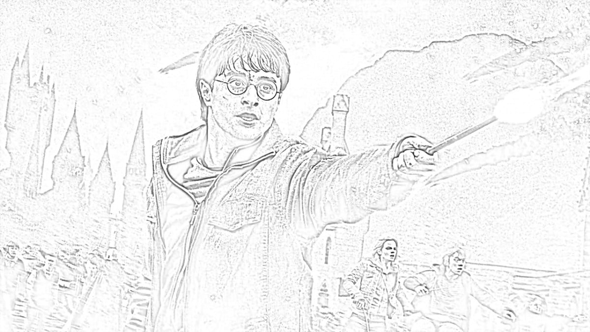 Harry Potter desene de colorat 🪄 – PEPE.LT