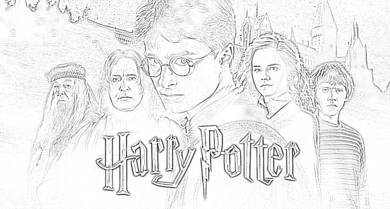 Harry Potter desene de colorat 🪄 – PEPE.LT