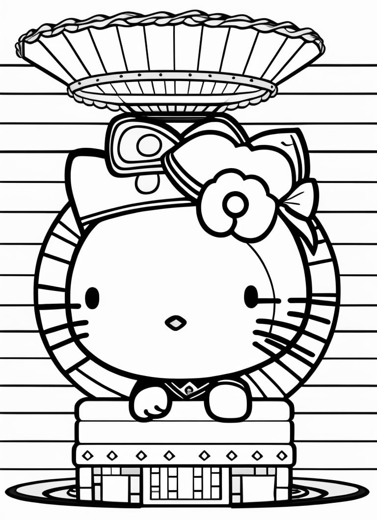 Hello Kitty untuk mewarnai 🎀 – PEPE.LT