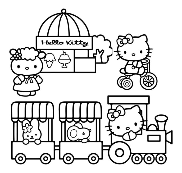 Hello Kitty untuk mewarnai 🎀 – PEPE.LT