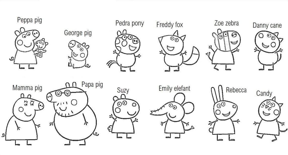 Peppa pig para colorir 🐷 – PEPE.LT