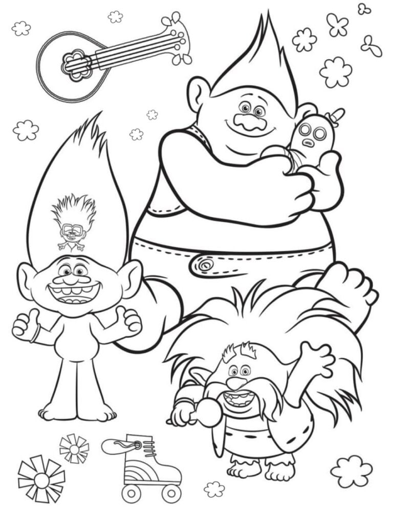 Trolls gambar untuk mewarnai 👹 – PEPE.LT