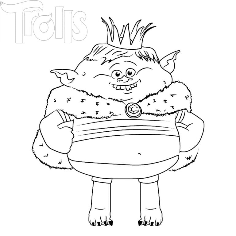 Dibujos de Trolls para colorear 👹 – PEPE.LT